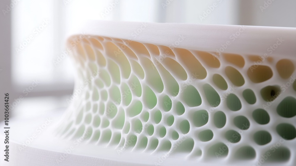 3D-printed structure with parametric architecture and undulating ...