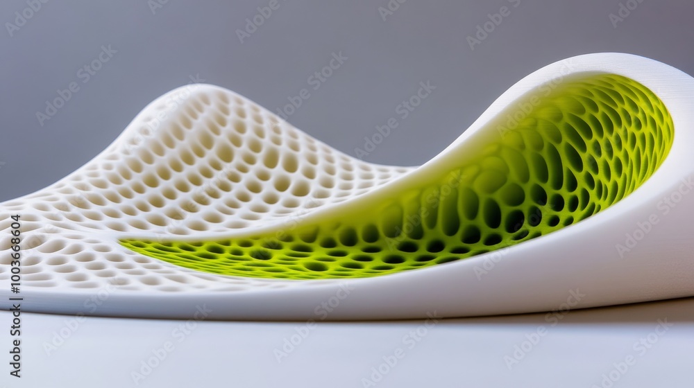 3D-printed structure with parametric architecture and undulating ...