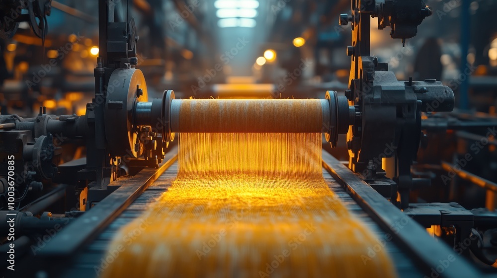 High-Speed Weaving Operation in Textile Industry. High-speed weaving ...