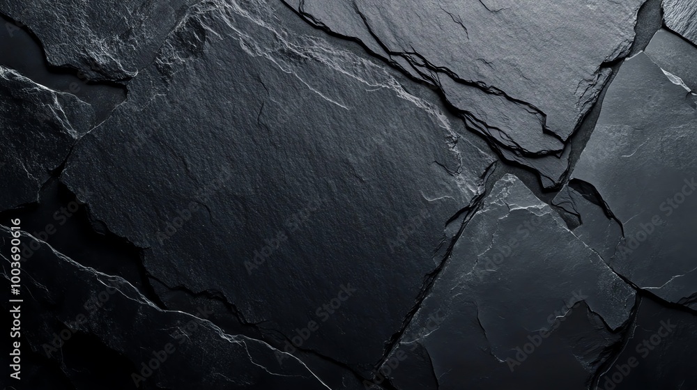 Textured black slate surface with natural patterns, ideal for ...