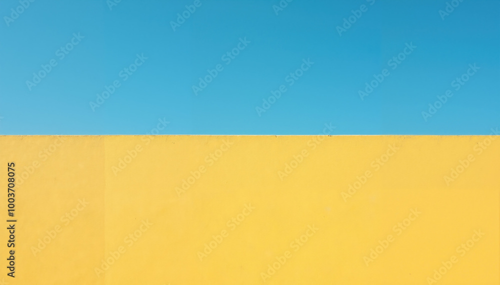 "Minimalist Abstract Blue and Yellow Color Block Background – Bold ...