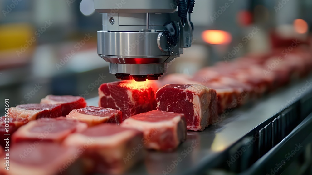 Futuristic robots equipped with ultrasonic sensors detecting internal ...