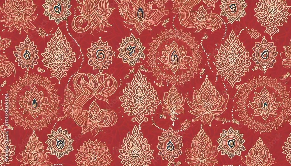 Cosmic Law Rta Pattern Wallpaper Celebrating the Balance of the ...