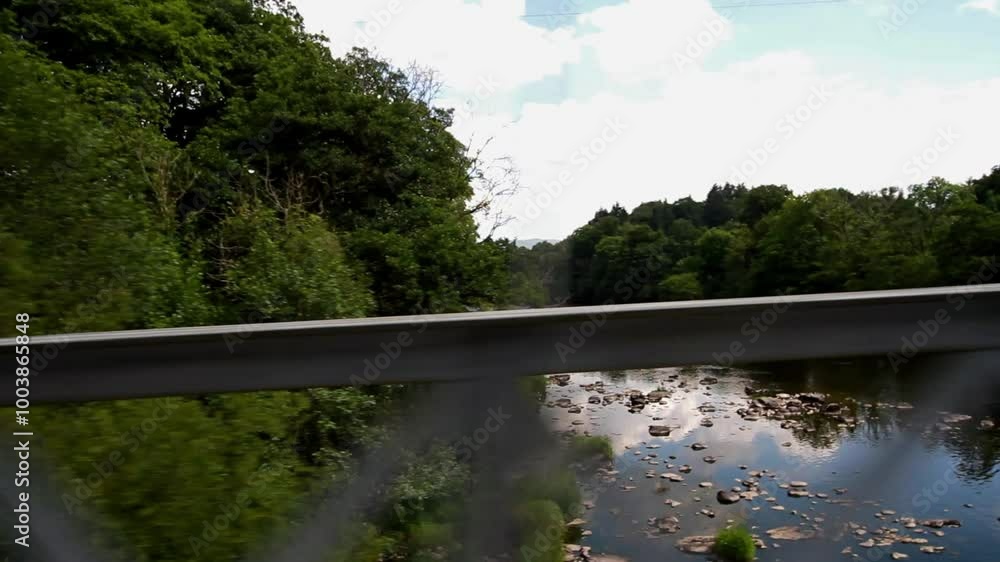 Side view, looking south of the River Wye from Lady Milfords or ...