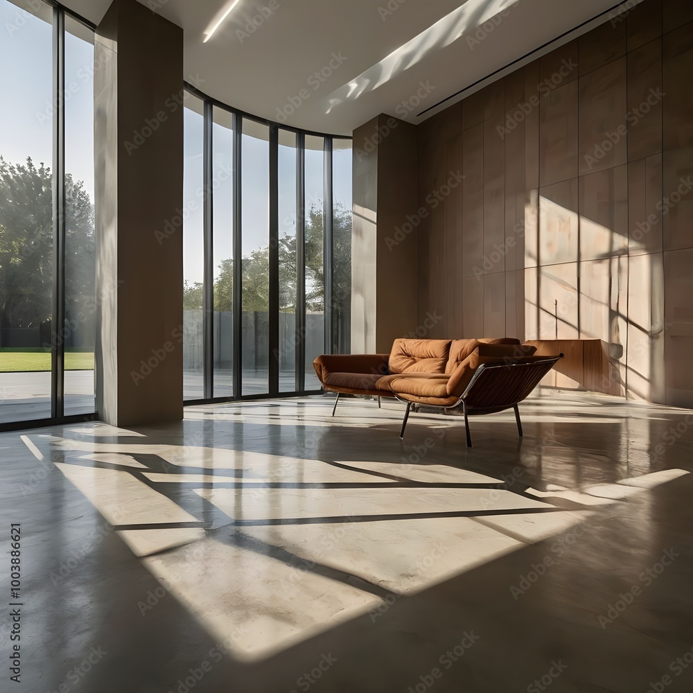 The outline of minimalist furniture casting exaggerated, abstract ...