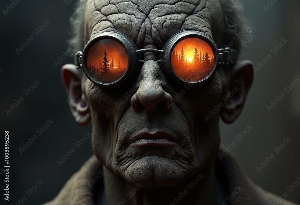 Photo & Art Print A charred and ashen face, fossilized in a state of ...