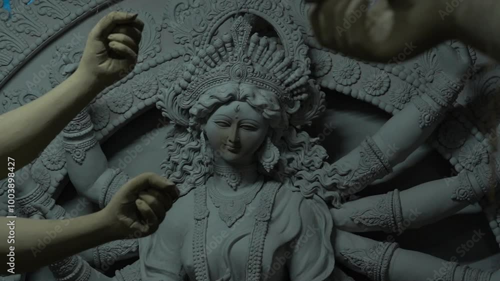 Goddess Durga Idol video for Durga puja the biggest festival in India ...