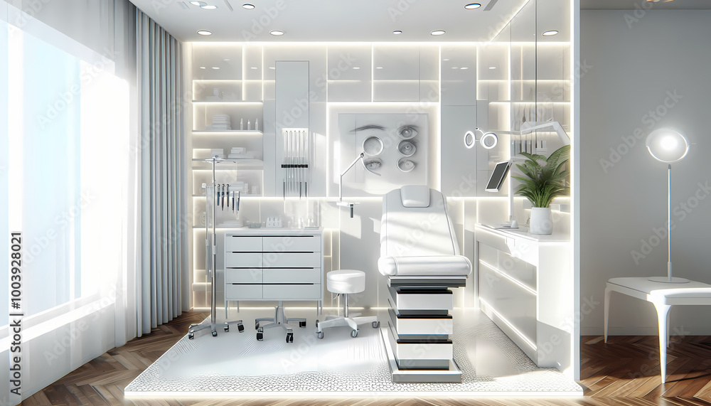 Bright modern medical exam treatment room. VIP concierge medical care ...