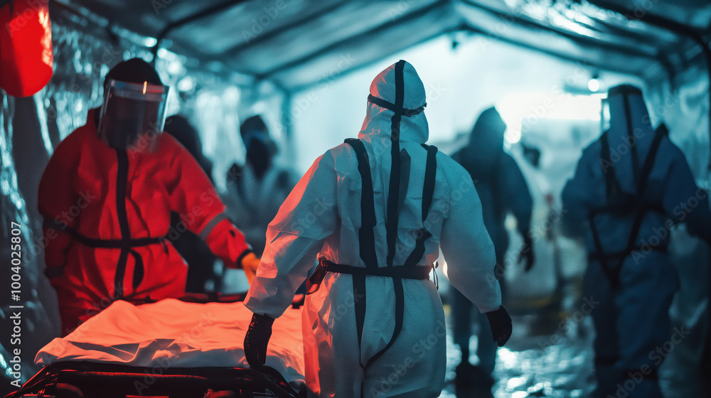 Humanitarian workers, aid crew, doctors and medical teams volunteering ...