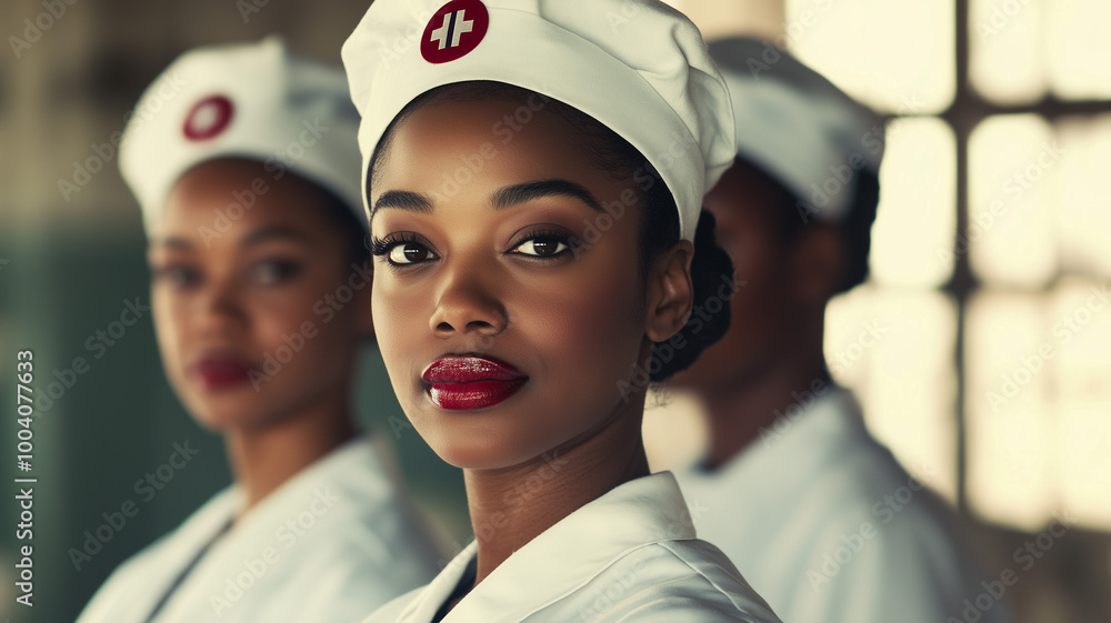 A powerful image of African American women working as nurses during ...