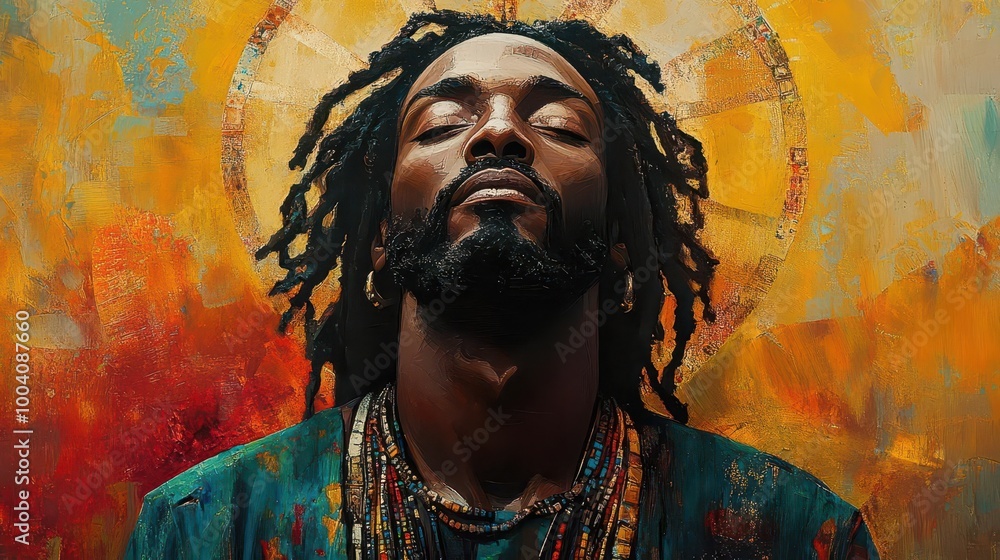 black african jesus christ illustrated as the savior of mankind ...