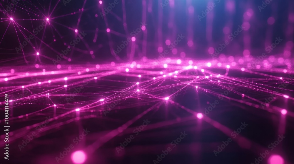 Ultra-Realistic Technology Network Background with Bright Colors ...