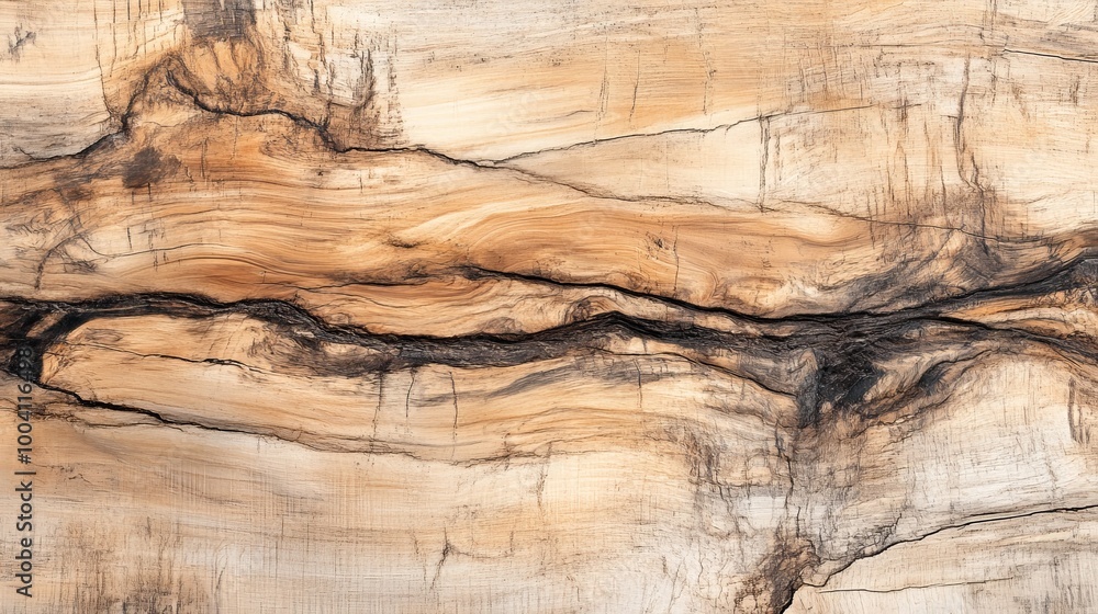 Light brown spalted wood texture featuring dark streaks for unique ...