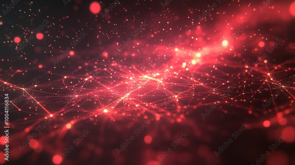 Ultra-Realistic Technology Network Background with Bright Colors ...