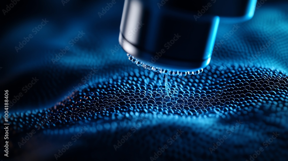 Electron microscope scanning microbial cells with detailed closeups on ...