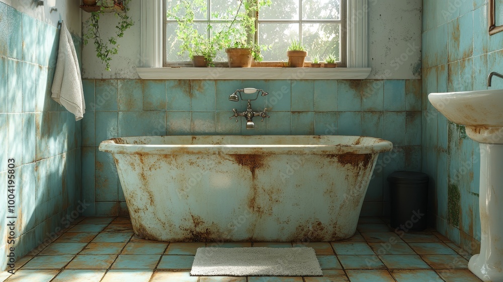 Bathroom grout lines with visible bacterial growth, [germs, bathroom ...