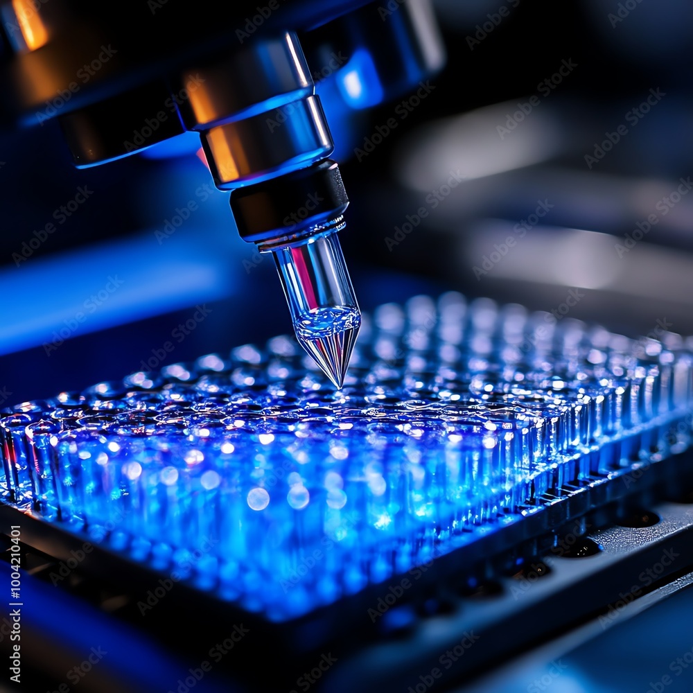 Advanced PCR machine processing DNA samples for microbiome studies, PCR ...