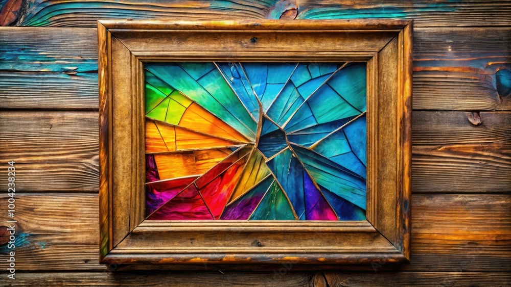 Broken Picture Frame in Photoshop with Cracked Glass and Torn Edges on ...