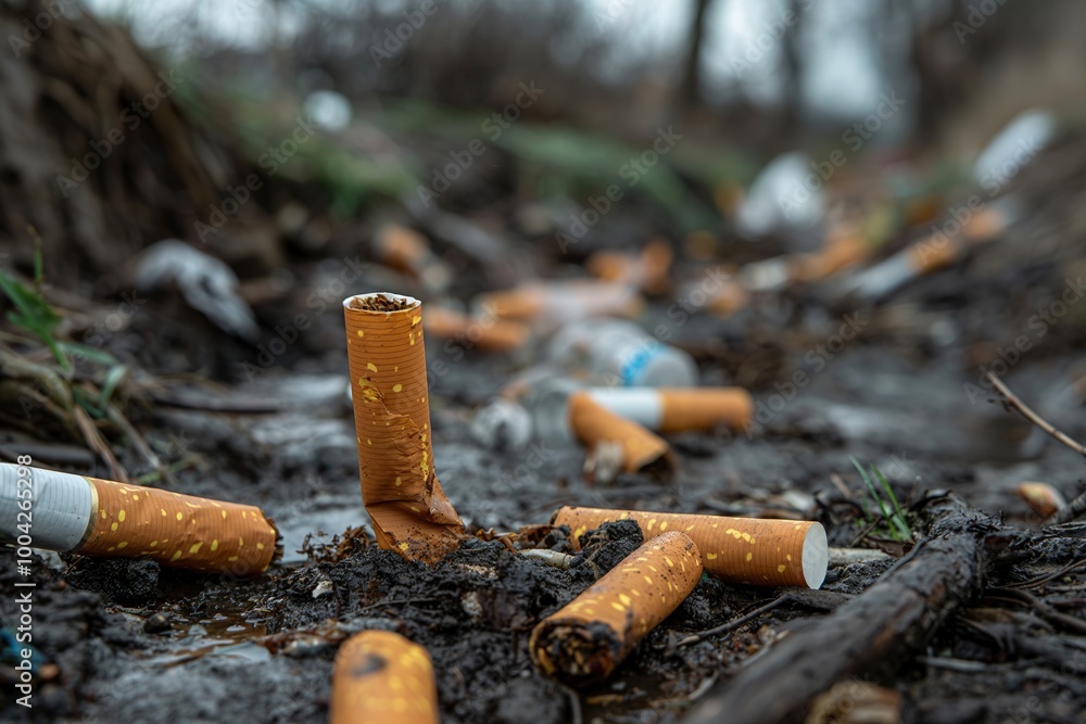 Cigarette butts litter the ground, contributing to underground ...
