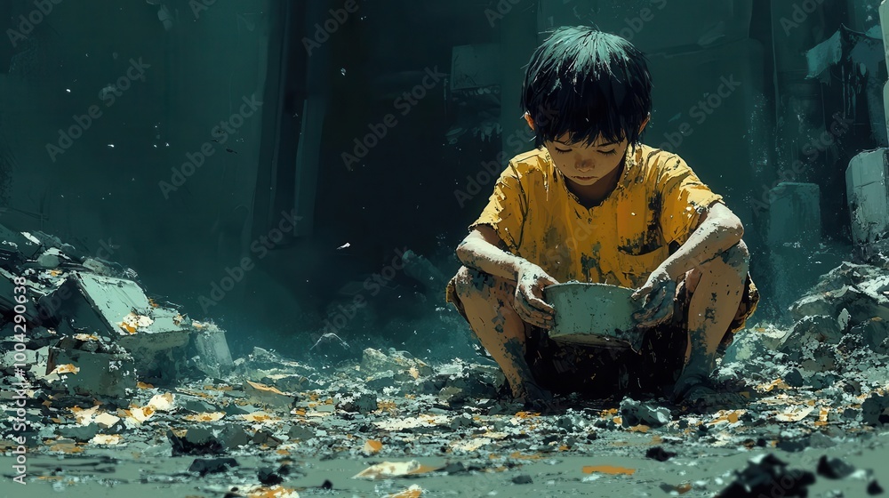 powerful illustration highlighting the stark realities of child labor ...