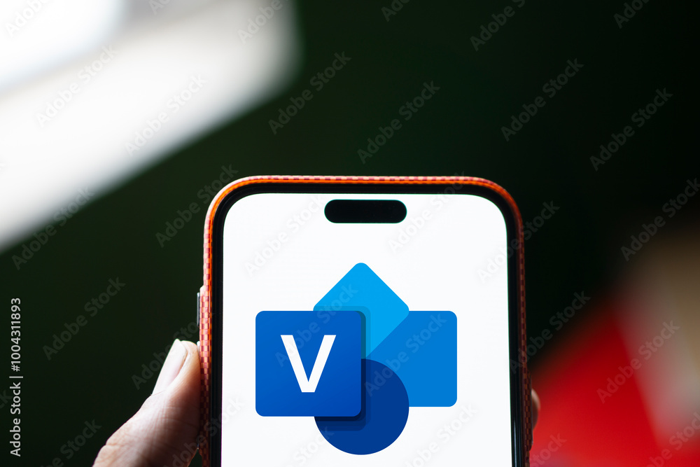 Dhaka, Bangladesh- 01 Oct 2024: Microsoft Visio logo is displayed on ...