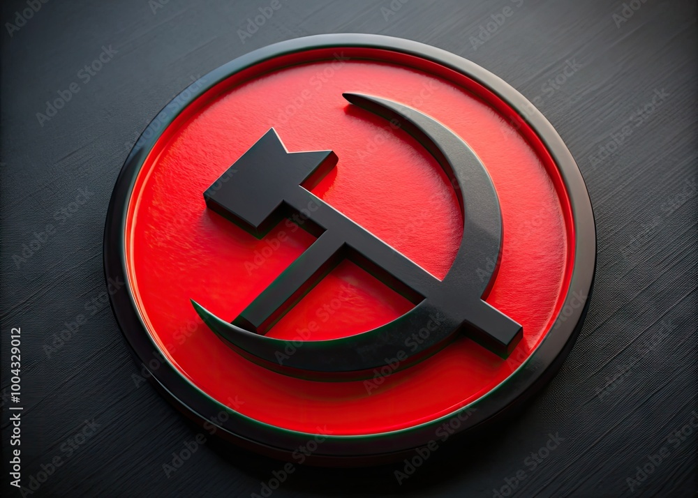 Red and Black Symbol of Socialism Representing Unity, Equality, and ...