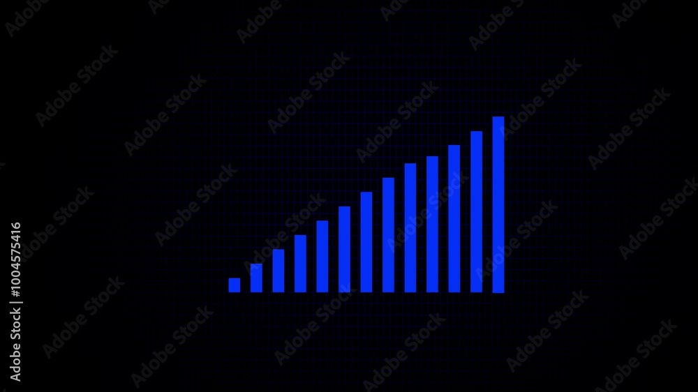 Abstract decreasing business graph chart animation background. Bad ...