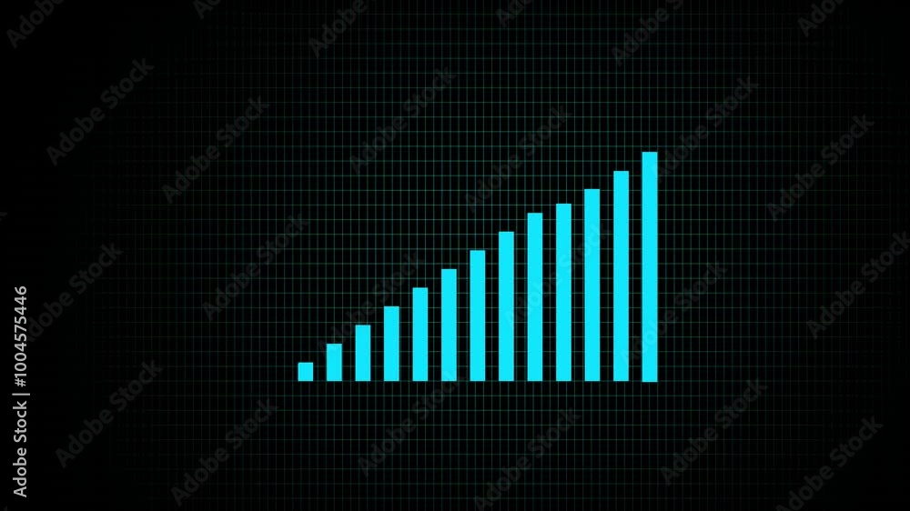 Abstract decreasing business graph chart animation background. Bad ...