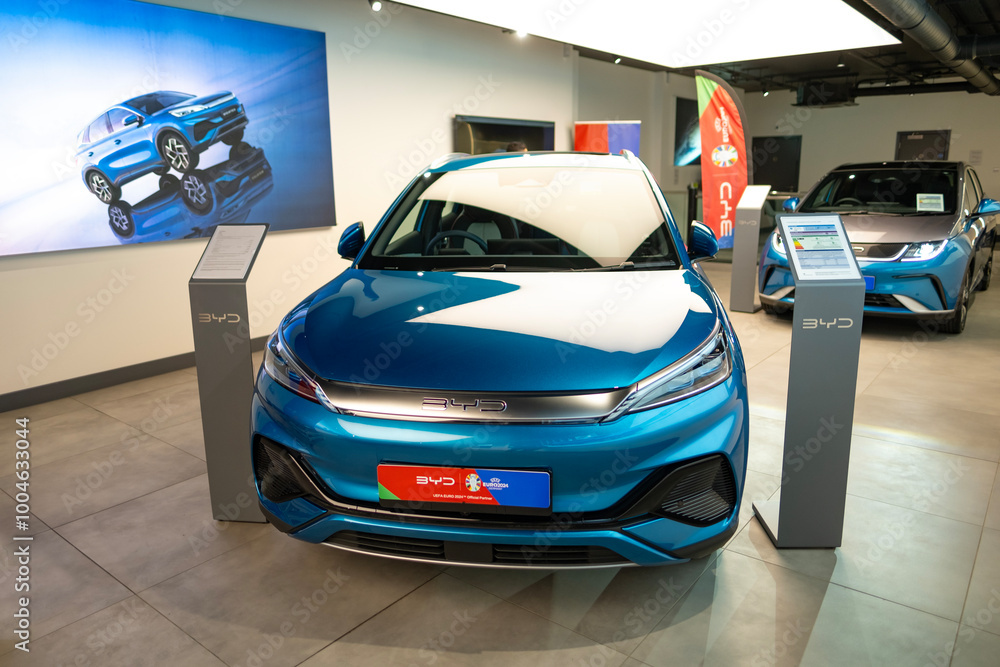 new blue BYD ATTO 3 Car, Electric Vehicle Chinese BYD manufacturer in ...