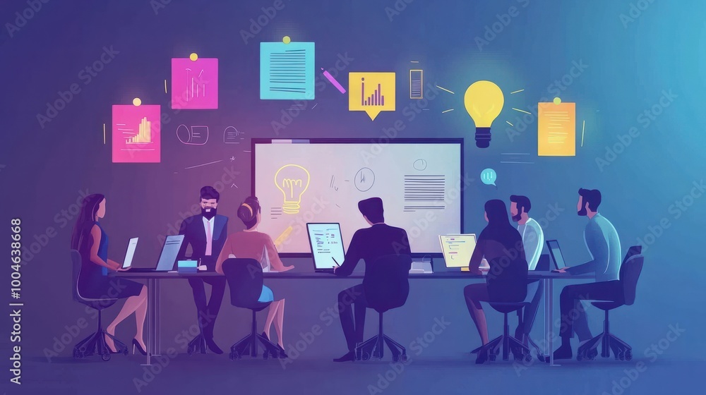 Whiteboard teamwork planning and business people with strategy and ...