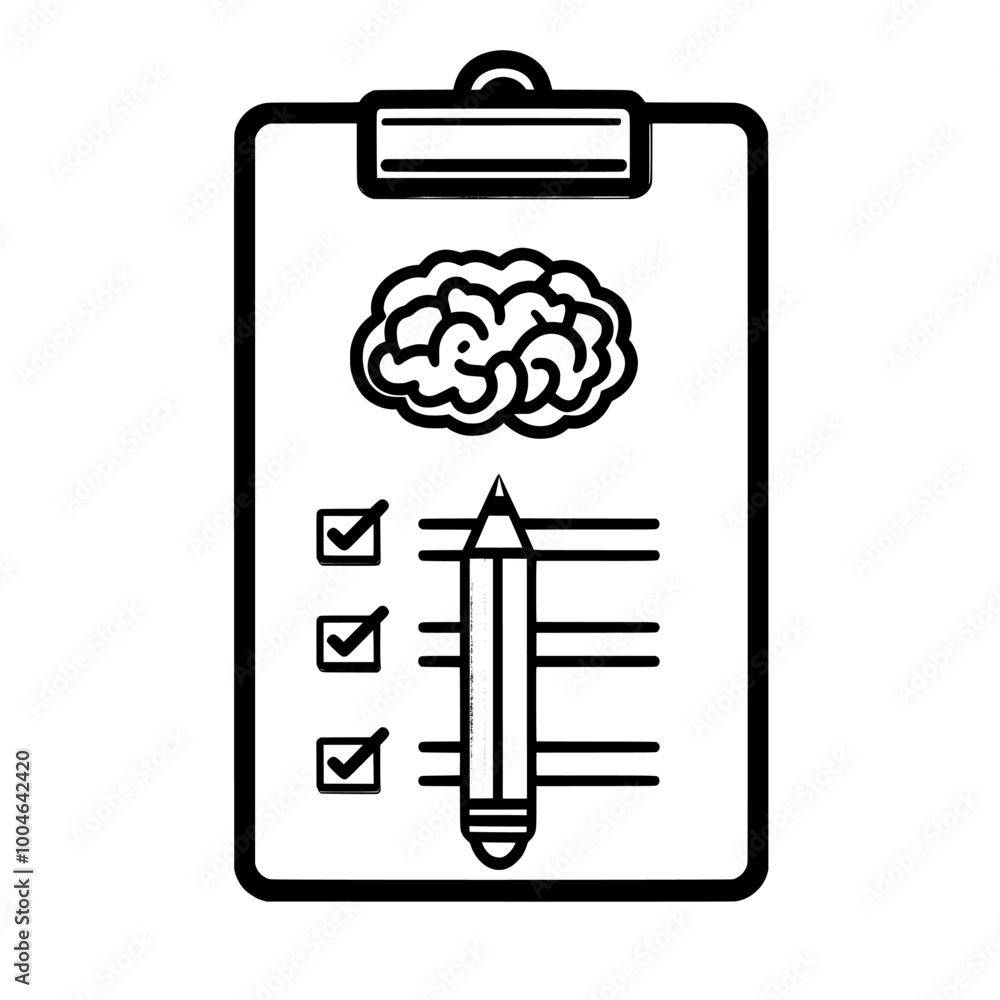 In line design of a mental test. A psychological evaluation, cognitive ...