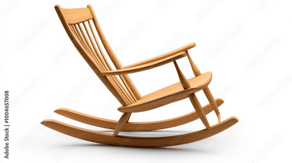Rustic Rocking Chair: A classic rocking chair, crafted from warm ...