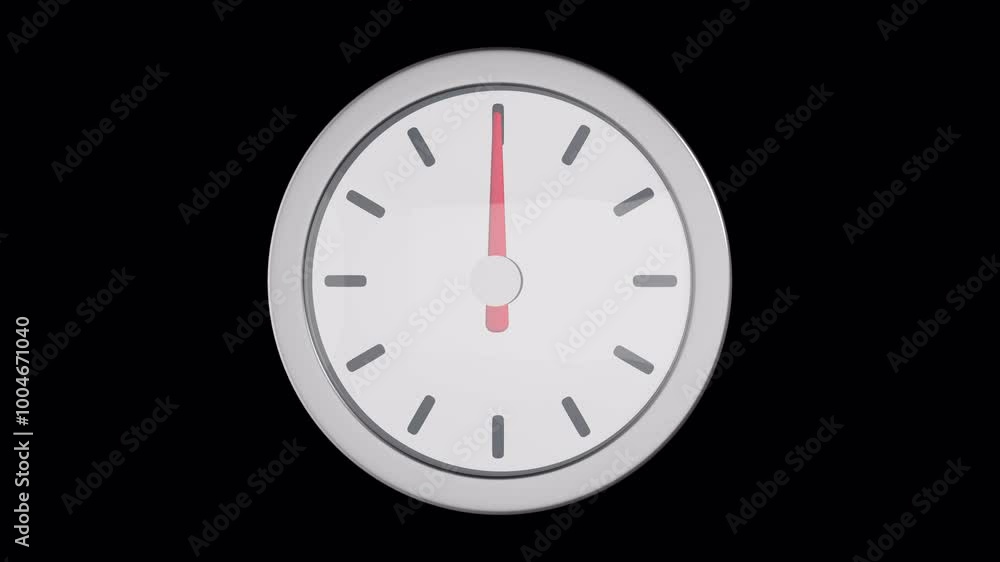 3D Gauge Meter Rotating on a Transparent Background. Seamless Loop ...