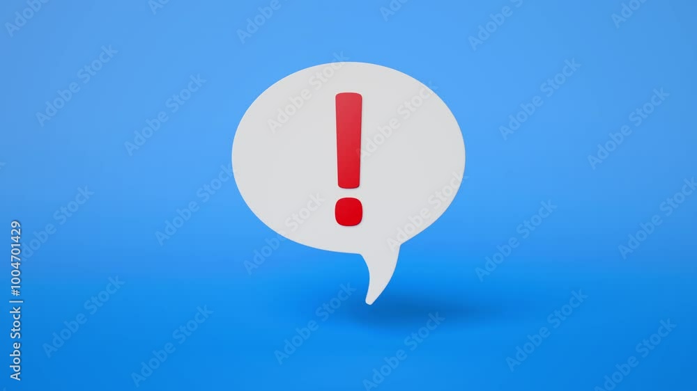 Question mark turning into exclamation mark on a speech bubble Stock ...