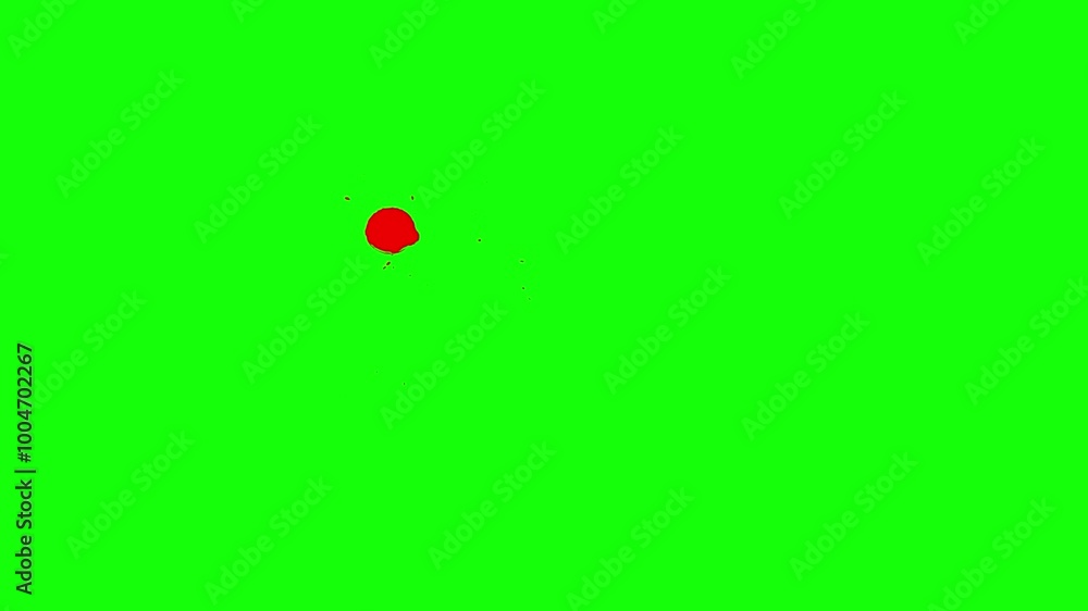 Different style blood splatter on green screen chroma, easy to cut ...