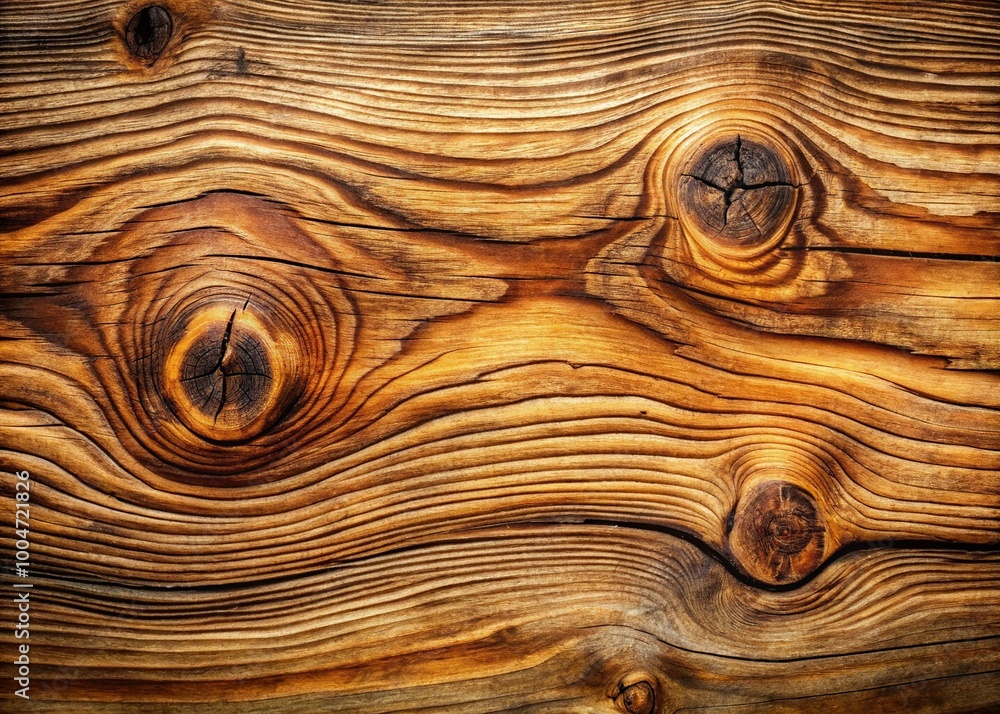 Natural wooden texture with intricate grain patterns, knots, and cracks ...