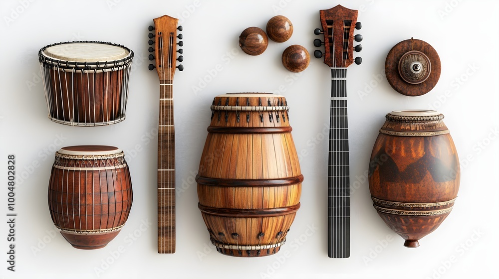 Artistic Presentation of Traditional Wooden Musical Instruments in ...