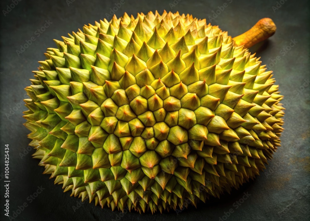 Artistic representation of a durian fruit showcasing its unique texture ...