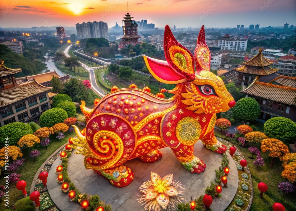 Vibrant Representation of the Chinese Zodiac Year 2011 Featuring the ...