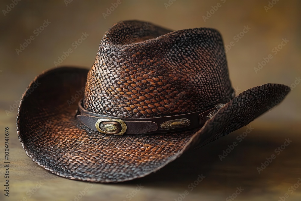 cowboy hat cut out against a simple background emphasizing its iconic ...