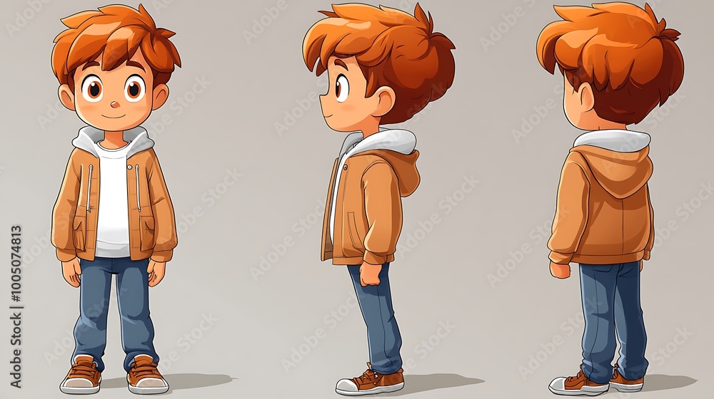 Cartoon boy character sprite sheet for game development Stock ...