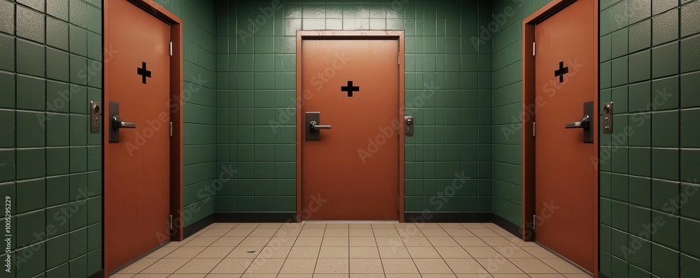 Prison security system with biometric scanners, controlling access to ...