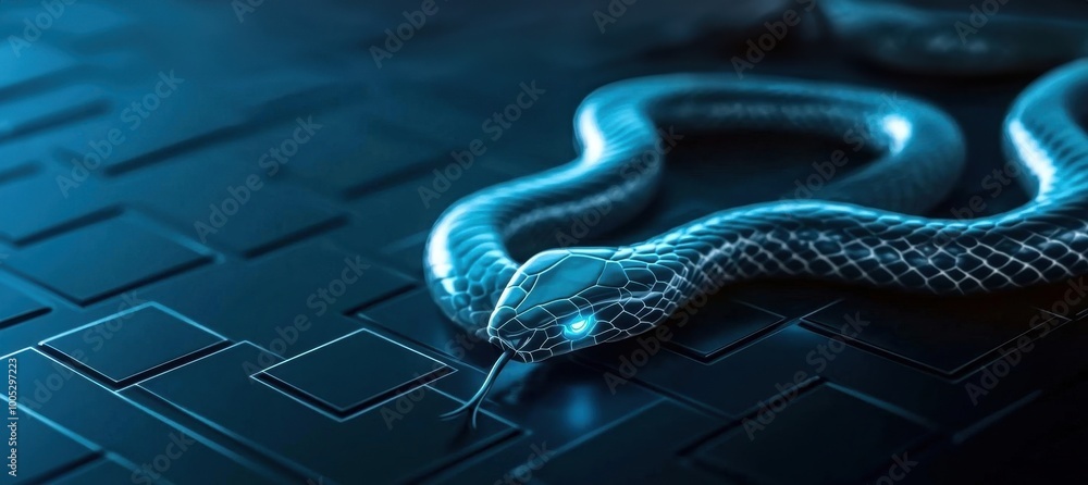 Abstract visualization of a phishing website with a URL morphing into a ...