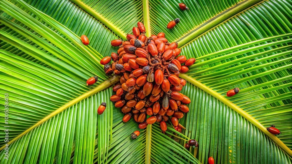 Red palm weevil larvae infesting coconut tree shoot Stock Illustration ...