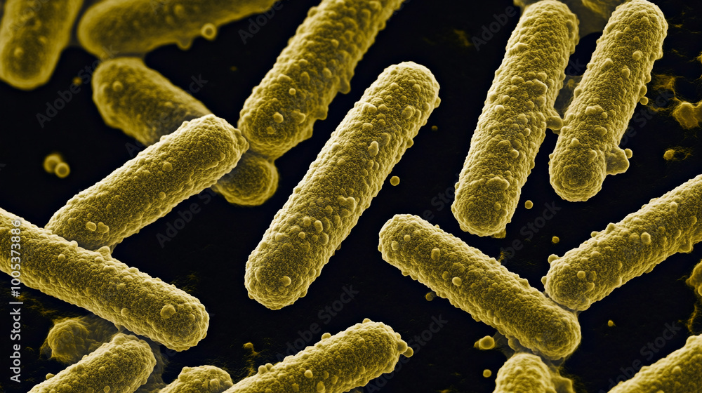 Microscopic view of bacteria exhibiting unique shapes and ...