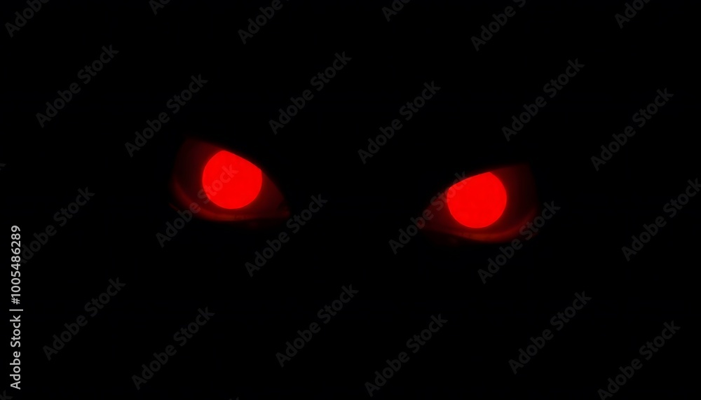 Evil Eyes Glowing from the Darkness Stock Illustration | Adobe Stock