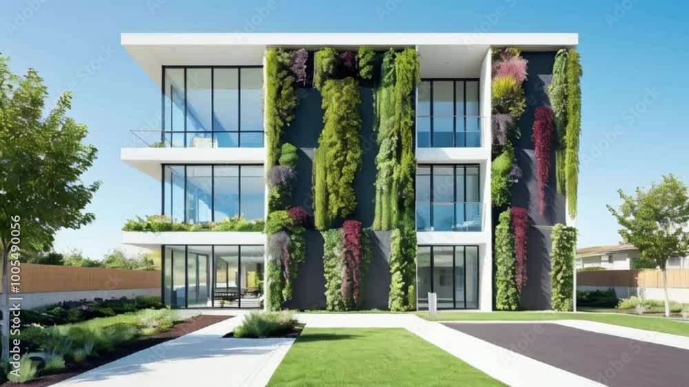 A modern architectural building with a sleek design features multiple ...