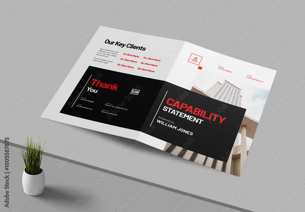 Capability Statement Layout Stock Template | Adobe Stock
