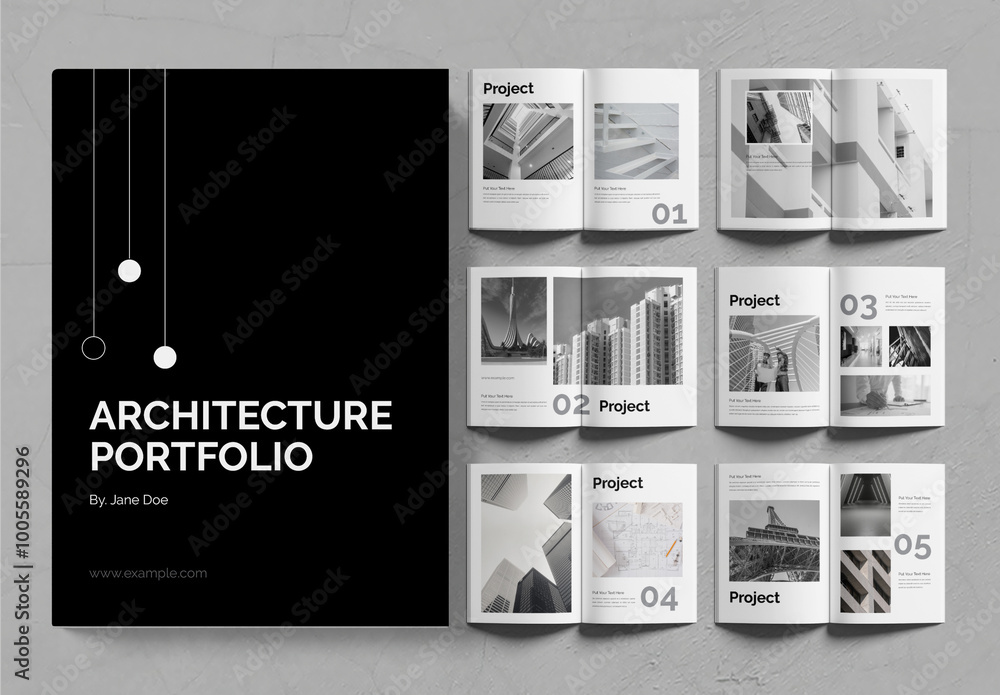 Architecture Portfolio Layout Stock Template | Adobe Stock