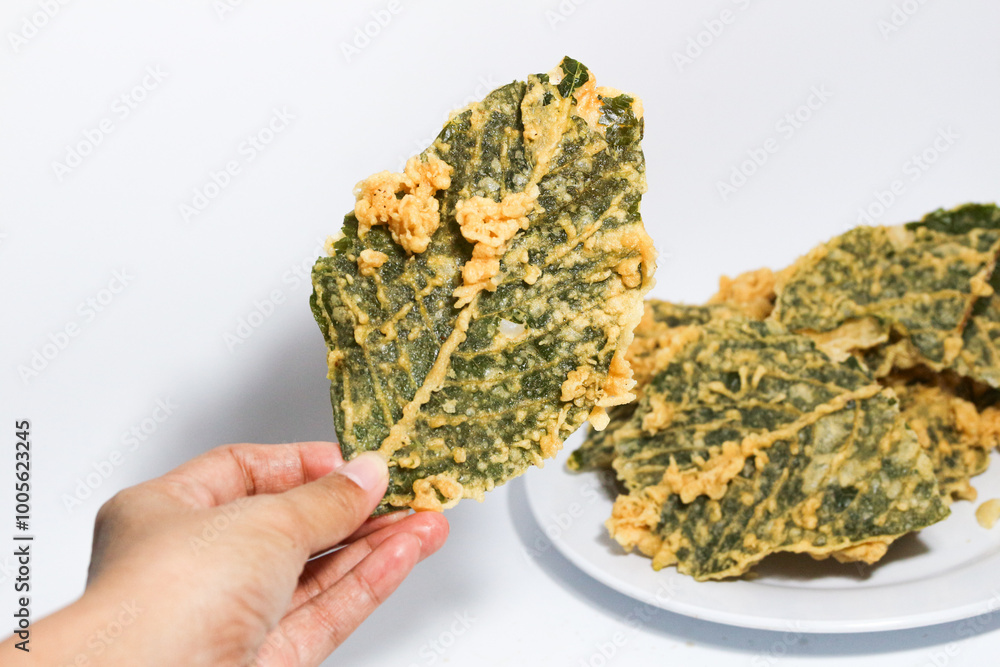 Keripik Bayam. Amaranth Chips. This savory snack made of green amaranth ...